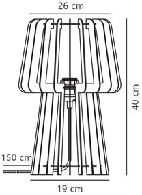 Nordlux - Stolní lampa GROA 1xE27/40W/230V