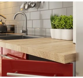 Kuchyňská skříňka OLIVIA S60 2D - bílá/červený lesk
