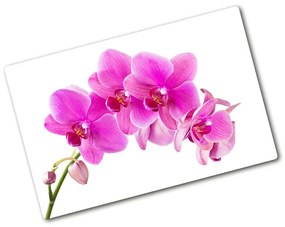 Wallmuralia Deska na krájení skleněná Růžová orchidej 80x52 cm