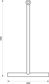 Aqualine Aqualine, Podlahová stěrka 300x890mm, černá, SQ121B