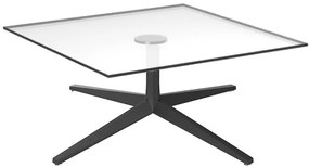 VONDOM - Konferenční stolek FAZ Ø základny 96,5 cm se skleněnou deskou, 100x100 cm