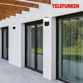 TF 322505TF TELEFUNKEN venkovní nástěnné svítidlo, voděodolné a prachotěsné, E27 patice, černé - BRILONER