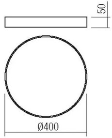 Redo 05-933 - LED Stropní svítidlo KNOB LED/36W/230V 3000K-6500K 40 cm černá