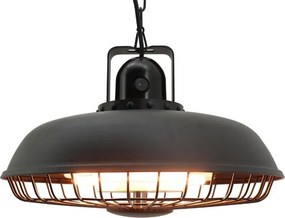 Závěsný terasový infrazářič, 1800 W, černý