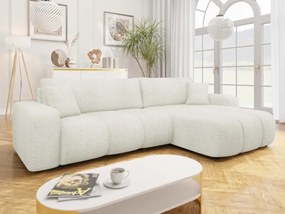Rohová rozkládací sedačka Larow Maxi Boucle, Potah: Coral 50