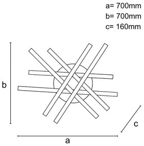 LED Stmívatelný přisazený lustr LED/90W/230V 3000-6500K + dálkové ovládání