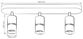 Bodové svítidlo BAMBOO 3xGU10/10W/230V bílá