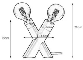 Markslöjd 108053 - Stolní lampa SIMUL 1xE27/40W + 1xE14/40W/230V zlatá