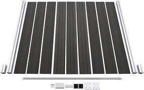Plotový dílec WPC 180 x 186 cm černý 148972
