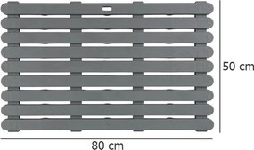 Koupelnová předložka, 50 x 80 cm, šedá, plast, WENKO