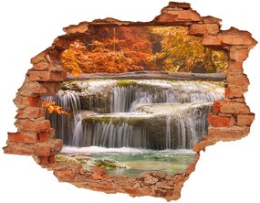 Wallmuralia Nálepka fototapeta 3D Vodopád podzim 90x70 cm