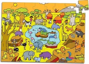 Vilac Dřevěné puzzle Savana / od 4 let