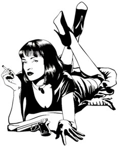 Samolepka Pulp Fiction