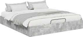 Ottoman postel Betonově Šedá 160 x 200 cm Dřevěný materiál 3409216