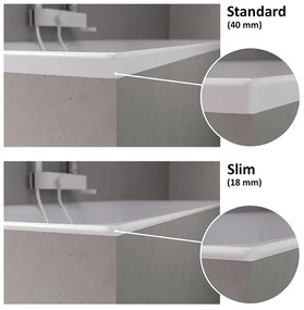 Polysan VIVA R SLIM asymetrická vana 185x80x47cm, bílá 72129S