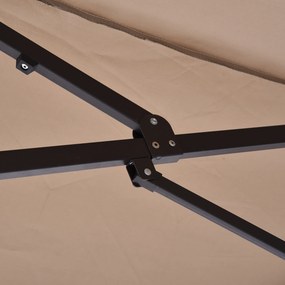 Dvojitý sluneční deštník Outsunny 455 x 265 cm, slunečník s UV ochranou a klikou, větruodolný slunečník pro balkón a pláž, světle hnědý