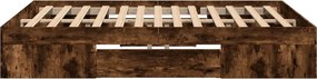 Rám postele bez matrace kouřový dub 120x200 cm kompozitní dřevo 3295482