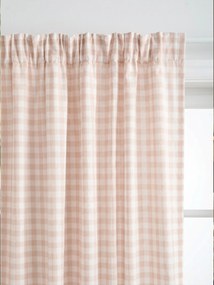 Sinsay - Curtain on tape with check pattern - béžová
