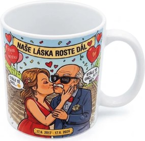 Personalizovaný hrnek z vlastní fotky pro partnery – Komiksový styl