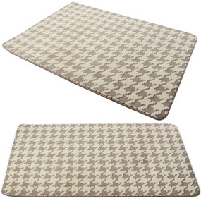 Tutumi Plyšový koberec Clover Pepitka Beige Rozměr (cm): 120 x 170