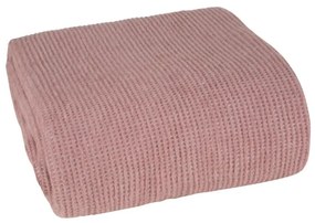 Vysoce kvalitní deka v růžové barvě s vaflovou strukturou