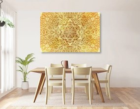 Obraz zlatá etnická Mandala - 60x40 cm
