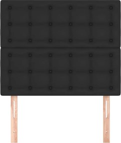 Čelo postele černé 100x5x118/128 cm umělá kůže 3116416