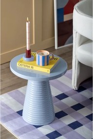 Kovový kulatý odkládací stolek ø 40 cm Catania Ribbed – Leitmotiv