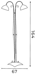Stojací lampa ANTICA 2xE27/60W/230V