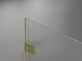 Mexen Lunar-F, skládací sprchový kout levý 95 x 70 cm, 8mm čiré sklo, zlatý matný profil, 836-095-070-55-00-L