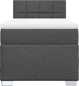 Box spring postel s matrací tmavě šedá 80 x 200 cm textil 3288016