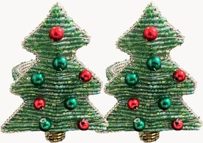 Sada vánočních kroužků na ubrousky Beaded, 2 díly