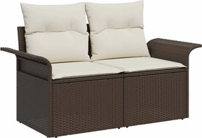 Sada zahradních pohovek 7 pcs 6-Seater Hnědá a krémová 3353927