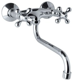 Mereo, Dřezová nástěnná baterie, Retro Viktorie, 100 mm, s ramínkem trubkovým ø 18 mm - 200 mm CBL301A