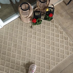 Ayyildiz, Kusový koberec Patara 4953 Beige – na ven i na doma, 80x150, béžová, chodba / předsíň