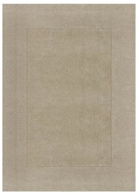 Béžový ručně tkaný vlněný koberec 300x400 cm Textured Wool Border – Flair Rugs