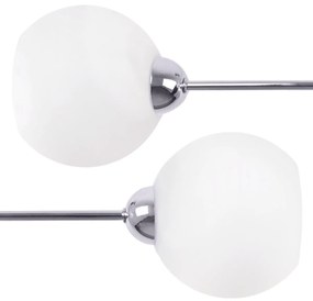 Stropní svítidlo Eliza, 2x bílé skleněné stínítko, CH