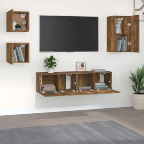5dílný set TV skříněk kouřový dub kompozitní dřevo 3120275