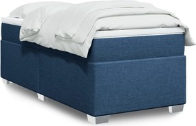 Box spring postel s matrací modrá 80x200 cm textil 3285094