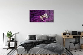 akrylový obraz Žena purple 100x50 cm