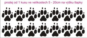 WALLVINIL Samolepky na zeď - Tlapky Barva: Tyrkysová, Velikost: 15 cm