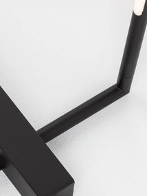Černá kovová LED stojací lampa se stínidlem z akrylového skla (výška 140 cm) Raccio – Nova Luce