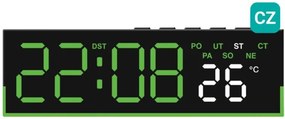 JVD Digitální budík do sítě s teploměrem a češtinou JVD SB113.1