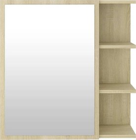 vidaXL Zrcadlová skříňka 62,5x20,5x64 cm dřevotříska [803311] Barva: Bílá