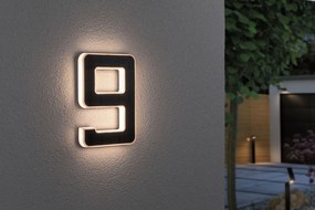 P 79850 Venkovní solární domovní číslo 9 IP44 3.000K 0,2W nabíjecí baterie výměnná - PAULMANN