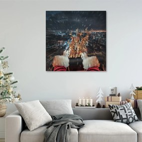 Gario Obraz na plátně Santa na cestě - Zehem Chong Rozměry: 30 x 30 cm