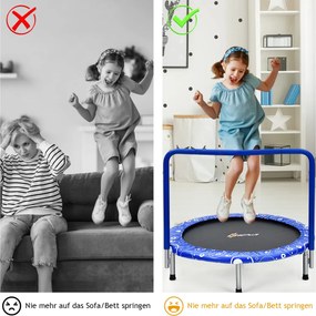Costway Dětská trampolína mini trampolína skládací trampolína pro batolata modrá
