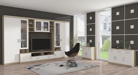 FALCO Bytová stěna Parker Odstín: Dub sonoma/bílá