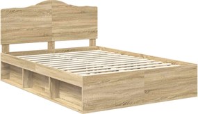 Rám postele s čelo Sonoma dub 150 x 200 cm Masivní borové dřevo 3413292
