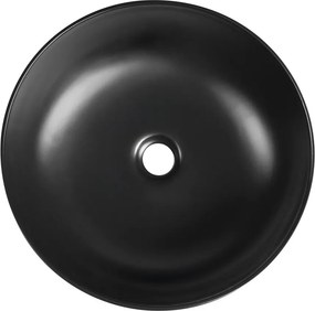 Sapho Sapho, RONDEA keramické umyvadlo na desku průměr 41cm, černá mat, AR445B